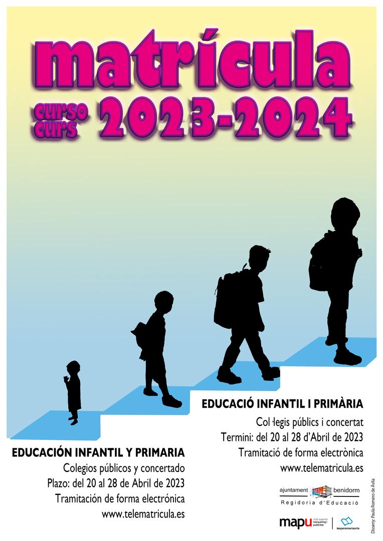 Admisión en los Centros Educativos Sostenidos con Fondos Públicos para el Curso 2023-2024 | Benidorm